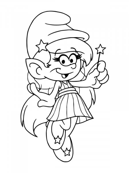 Smurfette coloring pages