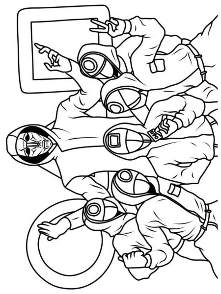 Squid Game coloring pages
