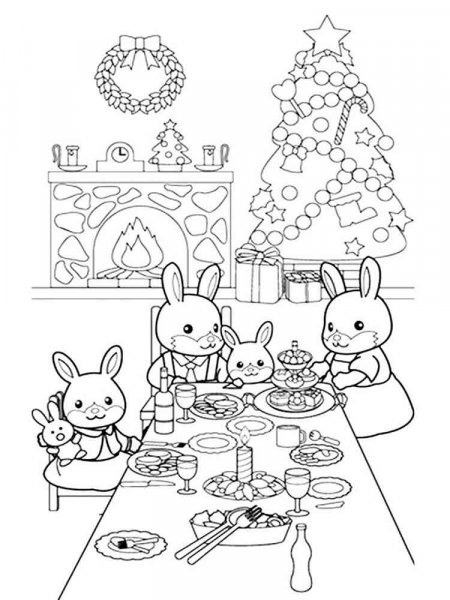 Sylvanian Families coloring pages