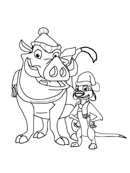 Timon and Pumbaa coloring pages
