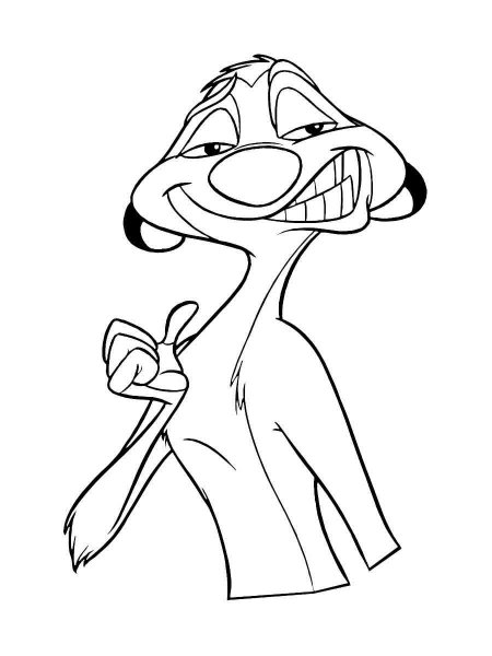 Timon coloring pages