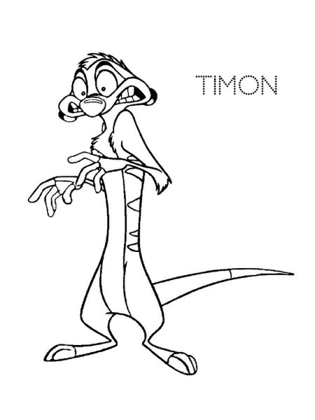 Timon coloring pages