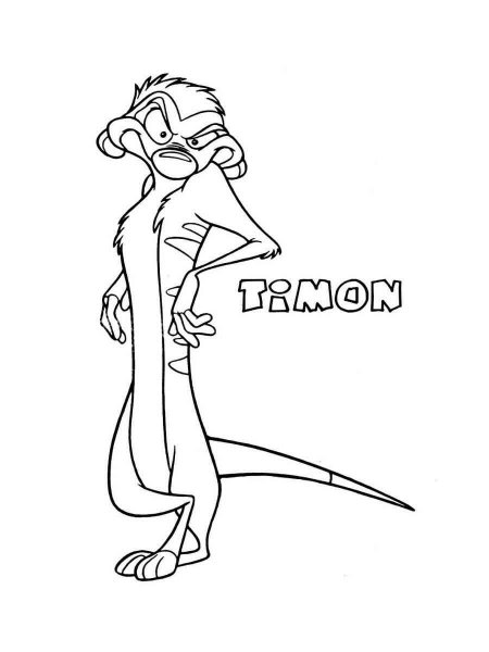 Timon coloring pages