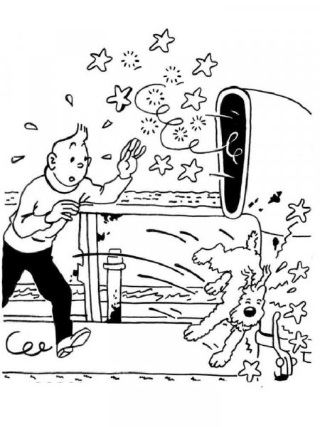 The Adventures of Tintin coloring pages