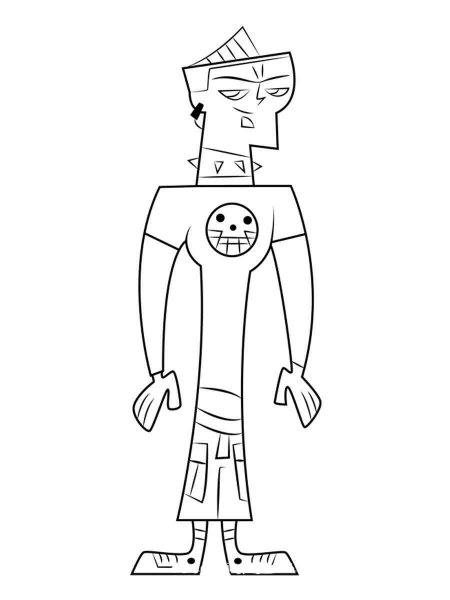 Total Drama Island coloring pages