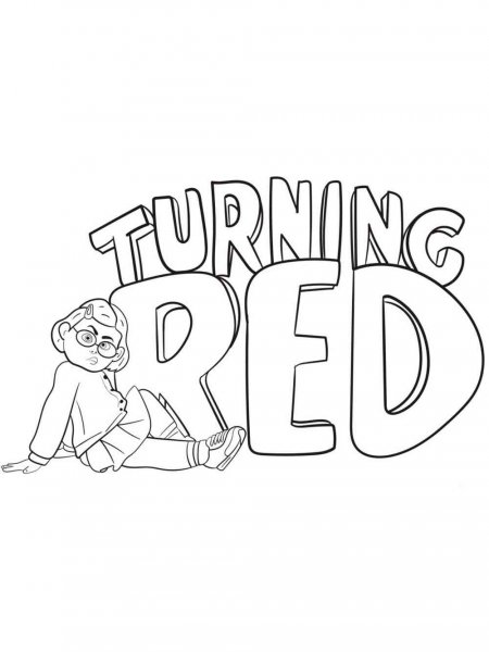 Turning Red coloring pages