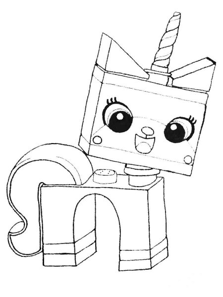 Unikitty coloring pages