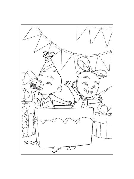 Upin & Ipin coloring pages
