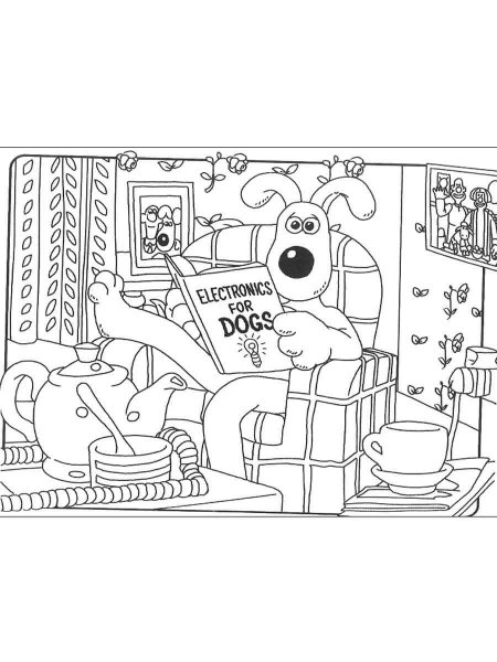 Wallace and Gromit coloring pages