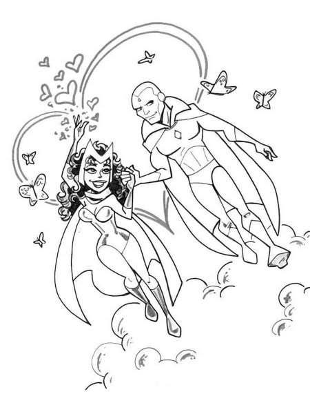 WandaVision coloring pages