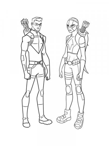 Young Justice coloring pages