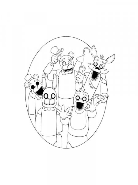 Animatronics coloring pages