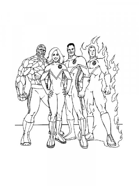 Fantastic Four coloring pages