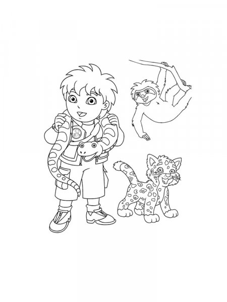 Go, Diego, go! coloring pages