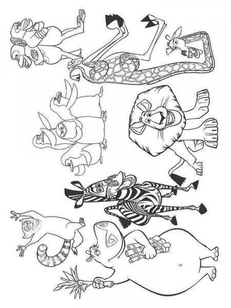 Madagascar coloring pages