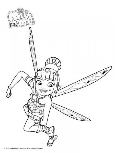 Mia and me coloring pages