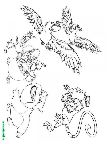 Rio and Rio 2 coloring pages