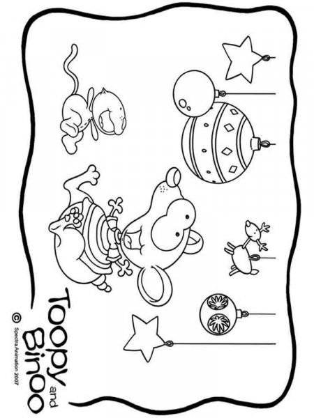 Toopy and Binoo coloring pages