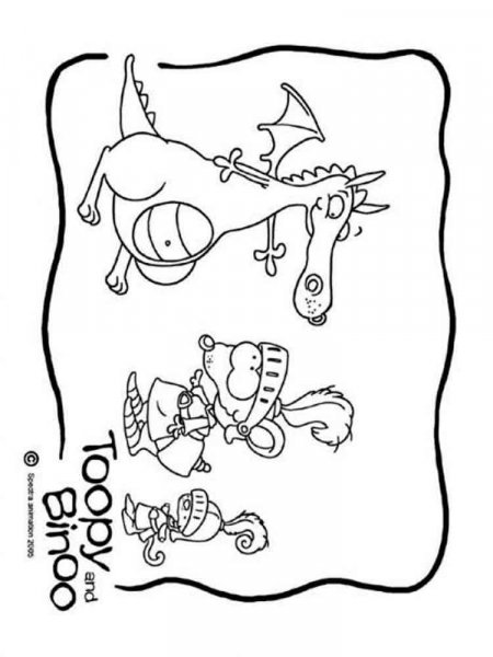 Toopy and Binoo coloring pages