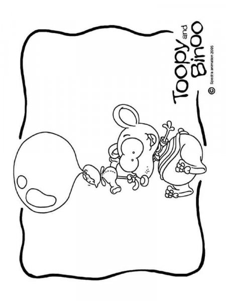 Toopy and Binoo coloring pages
