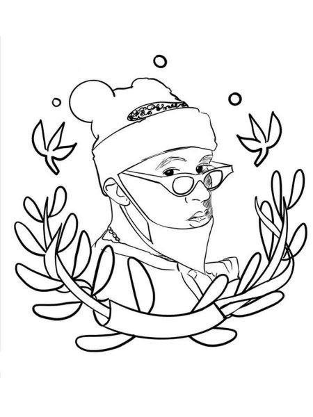 Bad Bunny coloring pages