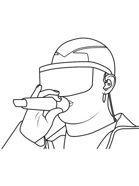 Bad Bunny coloring pages