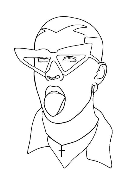 Bad Bunny coloring pages