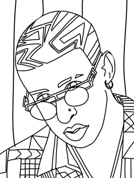 Bad Bunny coloring pages
