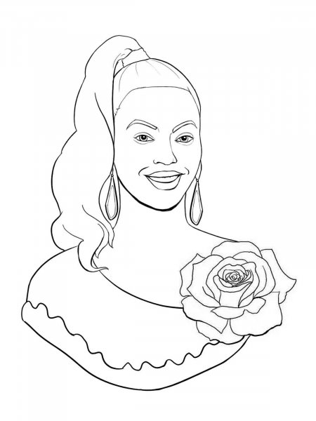 Beyonce coloring pages
