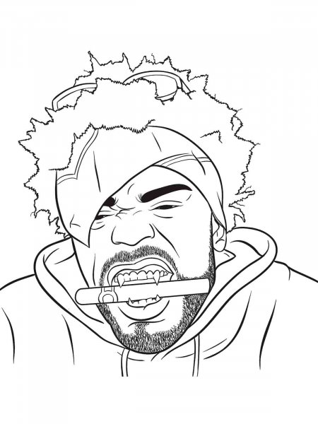 Blueface coloring pages