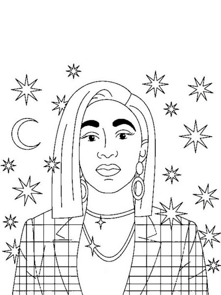 Cardi B coloring pages