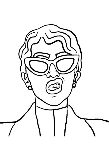 Cardi B coloring pages