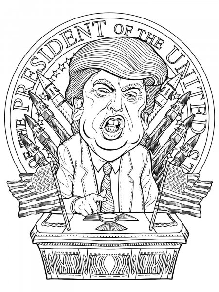 Donald Trump coloring pages