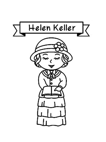 Helen Keller coloring pages
