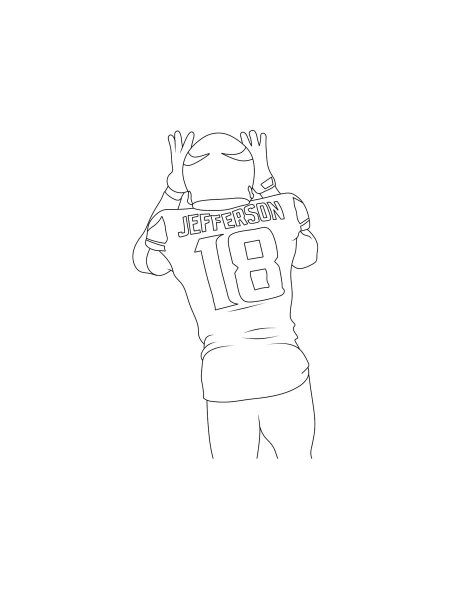 Justin Jefferson coloring page - Free printable