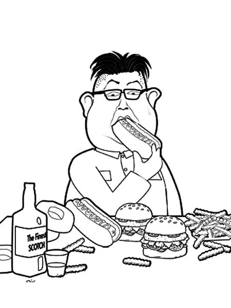 Kim Jong Un coloring pages