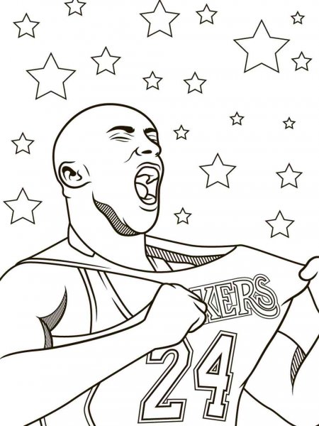 Kobe Bryant Coloring Pages COLORHAL - Kobe Bryant 07 kobe coloring page