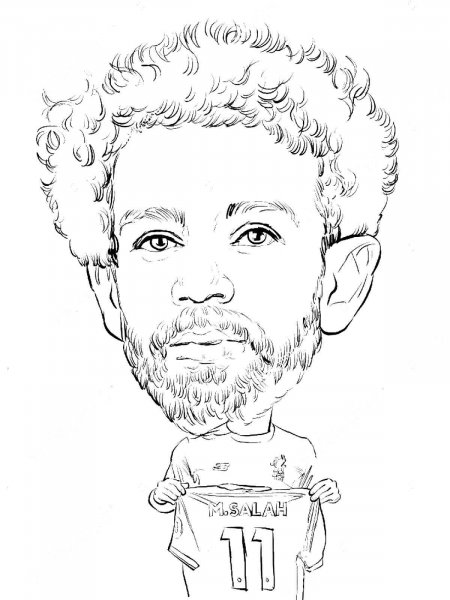 Mohamed Salah coloring pages