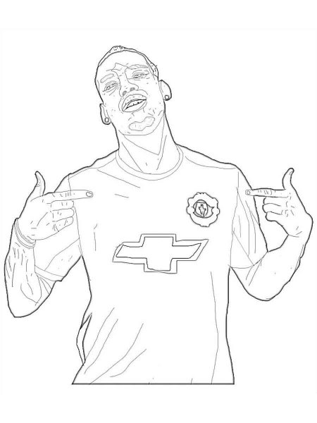 Paul Pogba coloring pages