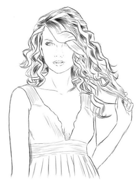 Taylor Swift coloring pages