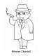 Winston Churchill coloring pages