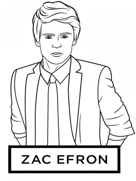 Zac Efron coloring pages