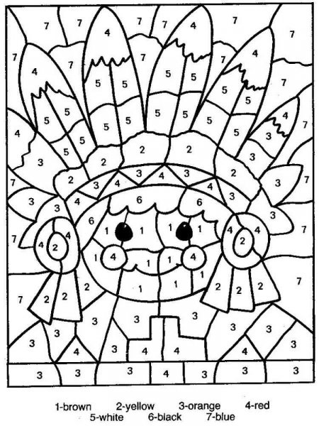 Color by Numbers coloring pages