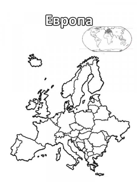 Europe coloring pages