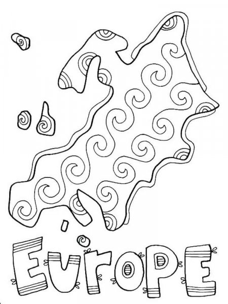 Europe coloring pages