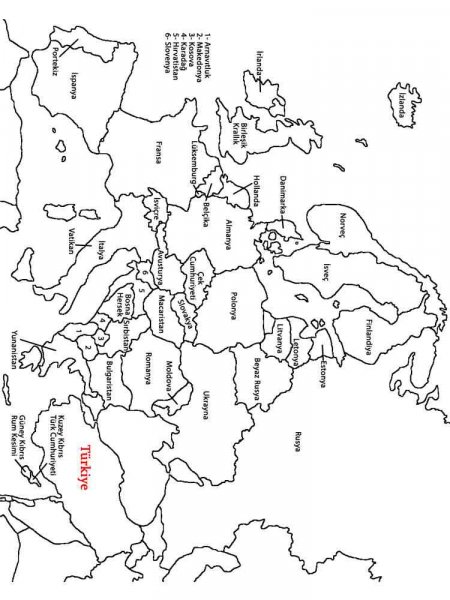 Europe coloring pages