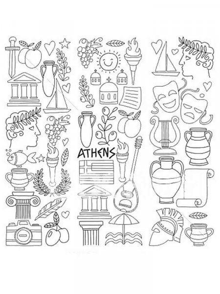 Greece coloring pages