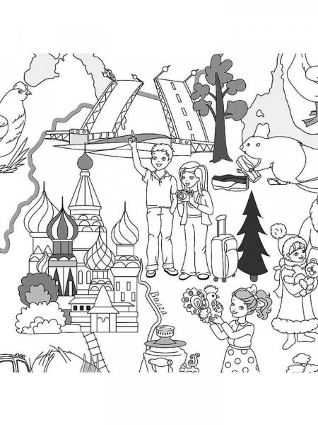 Russia coloring pages