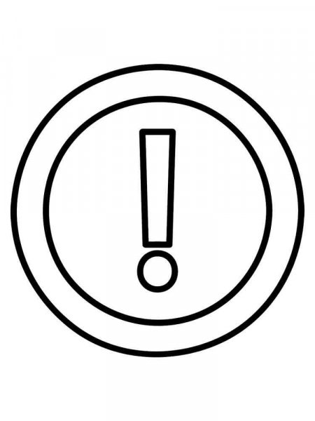 Exclamation Point coloring pages