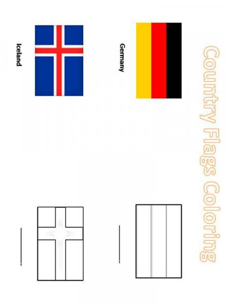 Flags of countries coloring pages